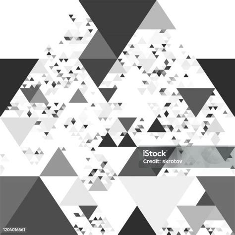 다양한 크기와 밝기의 삼각형의 큰 숫자를 포함하는 추상적 인 배경 흑백 일러스트 0명에 대한 스톡 벡터 아트 및 기타 이미지 0명 개념 거친 Istock