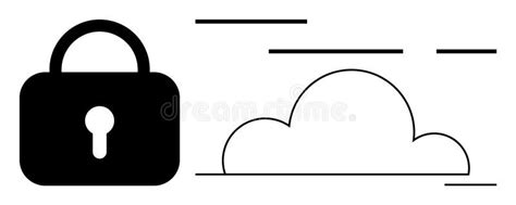 Security Concept With Lock And Cloud Symbol For Online Safety And Data