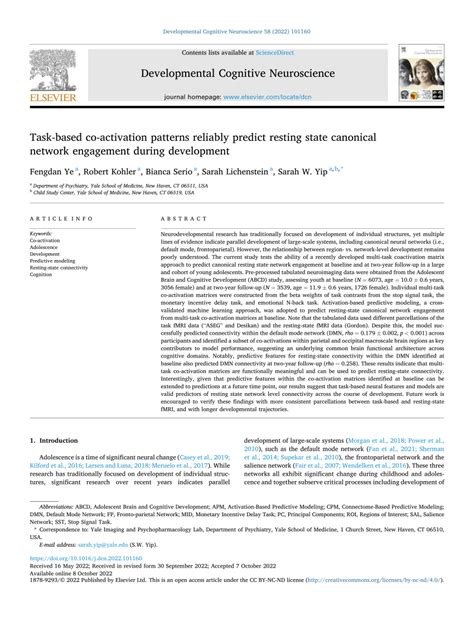 pdf task based co activation patterns reliably predict resting state