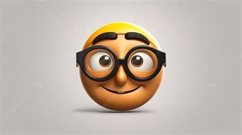 Nerd Emoji In 3d A Creative Perspective Powerpoint Background For Free