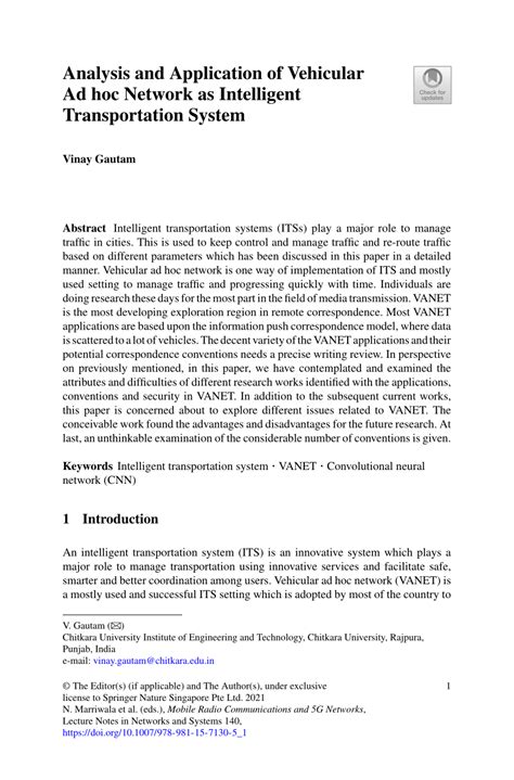 Pdf Analysis And Application Of Vehicular Ad Hoc Network As