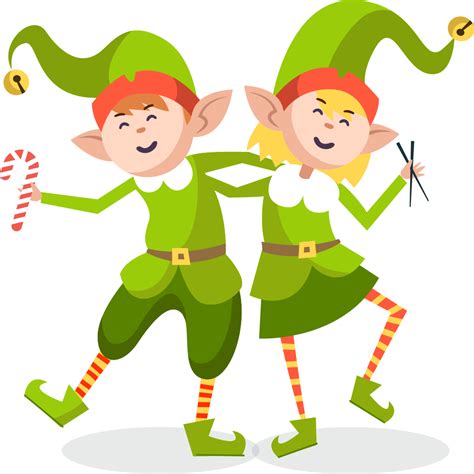 Christmas Elves Holiday Helpers Festive Characters Png Hd Quality