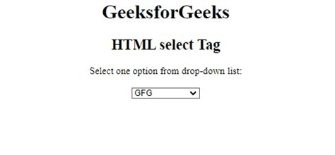 HTML Tag GeeksforGeeks
