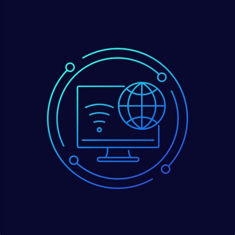 Premium Vector Wifi Access To Network Line Icon Vector