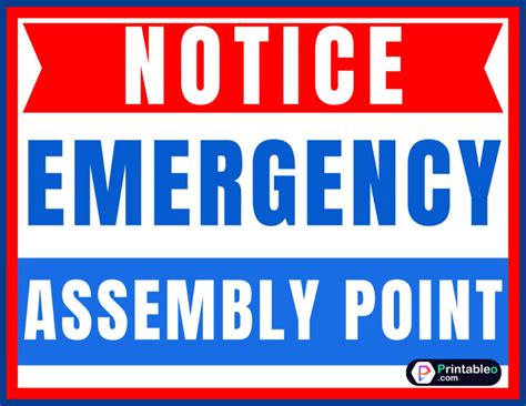 25 Fire Point Sign Printable Assembly Point Pdfs