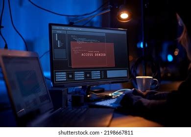 Cybercrime Hacking Technology Concept Close Female Stock Photo 2198667811 Shutterstock