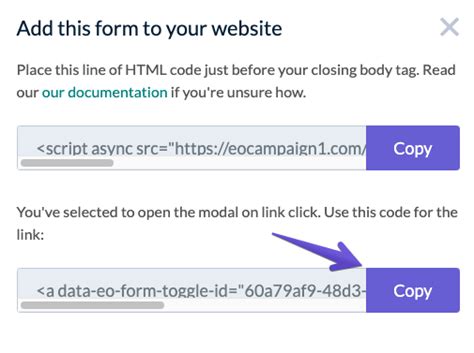 How To Create A Pop Up Form EmailOctopus Knowledge Base
