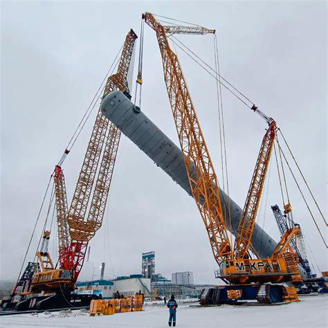 Подъём и установка ПП-сплиттера 1200 тонн - М КРАН