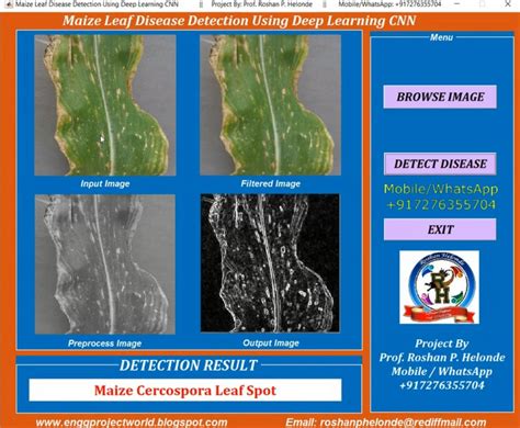 maize leaf disease detection using image processing matlab project with