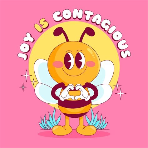 손으로 그린 긍정적인 느낌 그림 무료 벡터