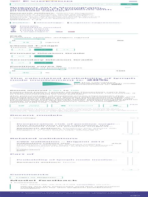 Briganti 2012 Nomogram Prediction Of Lymph Node Involvement In Patients