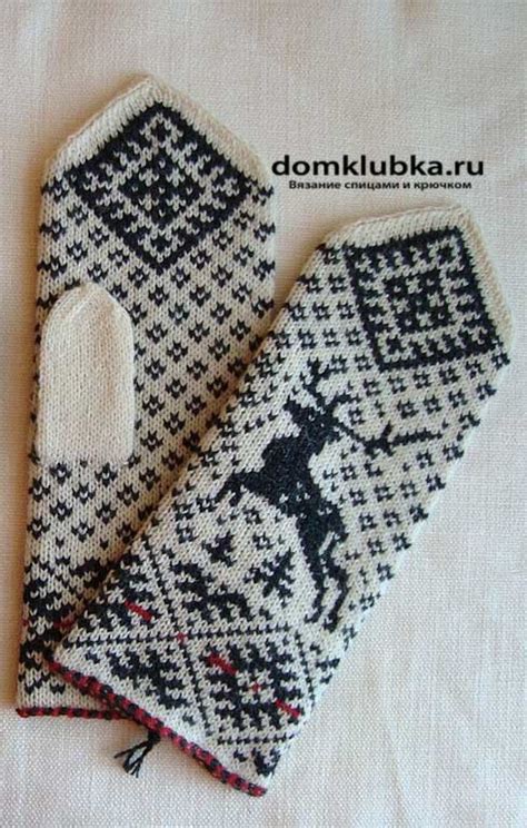 Варежки вяжем спицами для мужчин