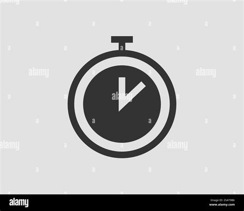 Timer Icon Stop Watch Vector Pictogram Stopwatch Isolated On White Background Stock Vector