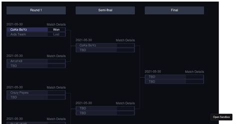 G Loot React Tournament Brackets Examples CodeSandbox