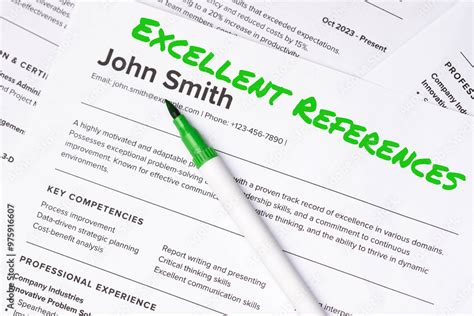 Fake Mock Cv Curriculum Vitae Resume For John Smith Selected By Hr As