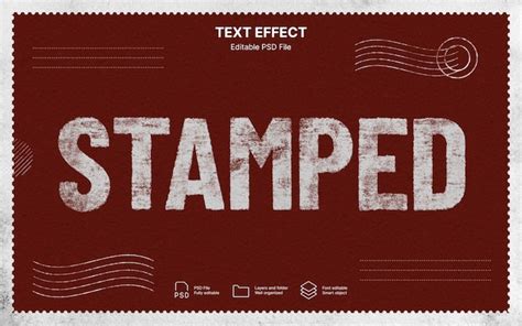 Premium Psd Stamped Text Effect