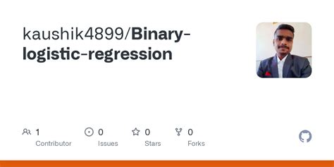 Github Kaushik Binary Logistic Regression