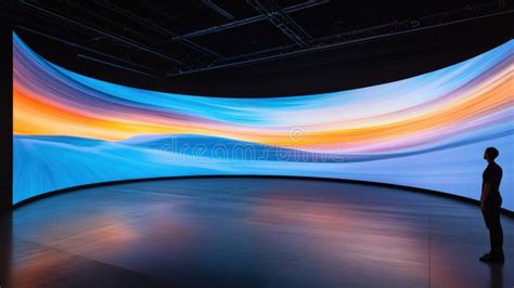 Immersive Digital Art Display With Vibrant Colors Captivates A Viewer