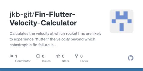 Github Jkb Git Fin Flutter Velocity Calculator Calculates The Velocity At Which Rocket Fins