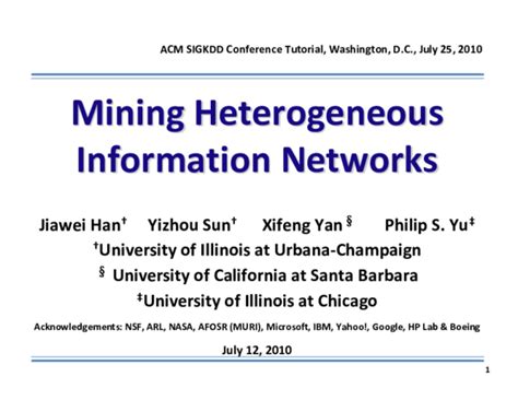 Pdf Mining Heterogeneous Information Networks