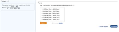 solved the transfer function for a linear time invariant