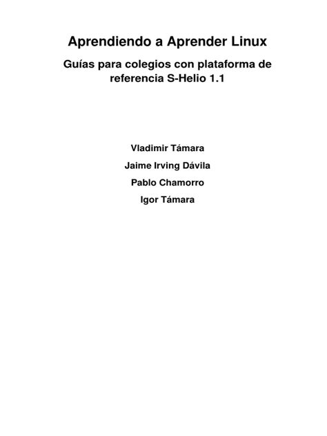 Pdf Aprendiendo A Aprender Linux Dokumentips