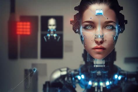 Premium Photo Girl Android Portrait