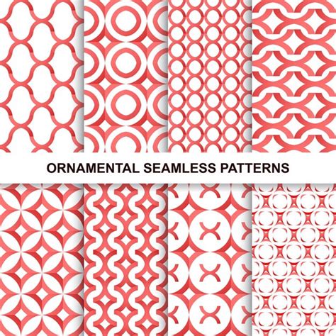 Premium Vector Fashoinable Ornamental Patterns Seamless