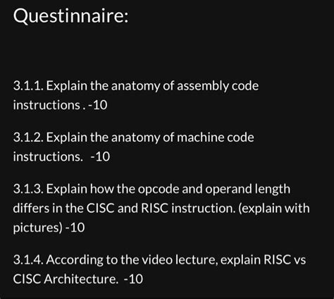 solved 3 1 1 explain the anatomy of assembly code