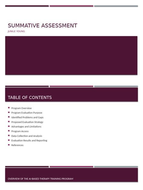 Summative Assessment Program Evaluation Pdf Evaluation Program Evaluation
