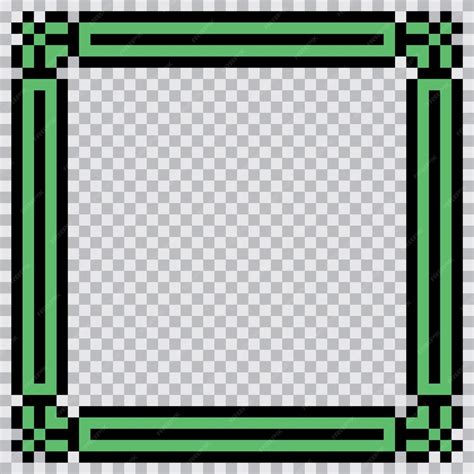 픽셀 아트 프레임 경계 템플릿 디자인 프리미엄 벡터