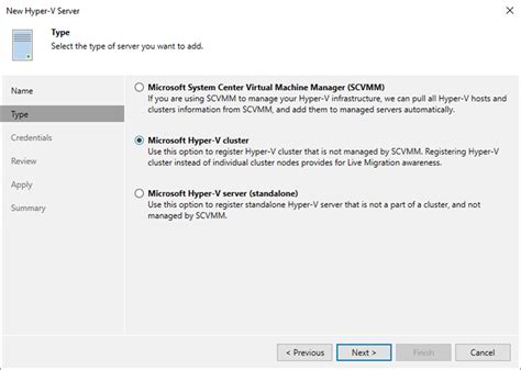 how to add microsoft hyper v clusters to veeam backup and replication