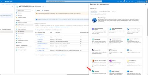 how to configure azure ad application permissions for modern