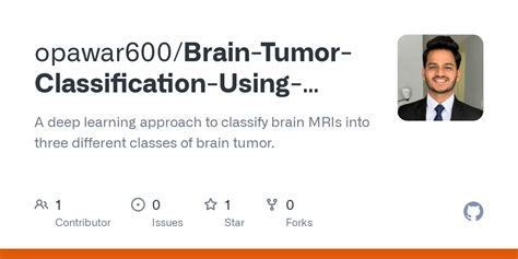 GitHub Opawar Brain Tumor Classification Using Convolutional Neural Networks A Deep