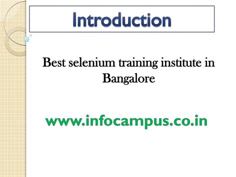 Ppt Selenium Training In Bangalore Powerpoint Presentation Free Download Id7410907