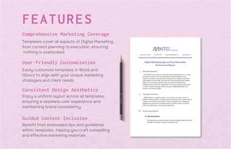 Digital Marketing Agency Email Newsletter Performance Report Template Digital Marketing Agency Email Newsletter Performance Report Template
