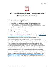 Exploring Password Cracking Methods In Operating Systems Course Hero