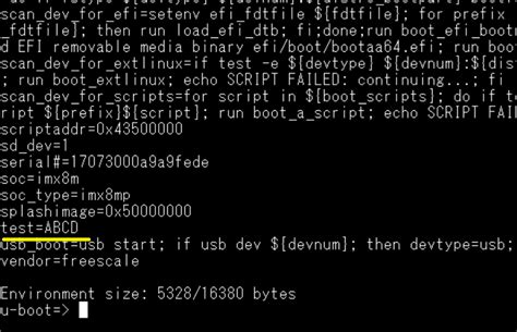 u boot environment preset for sdcard mirror nxp community