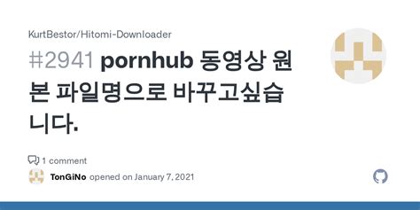 Pornhub 동영상 원본 파일명으로 바꾸고싶습니다 · Issue 2941 · Kurtbestorhitomi