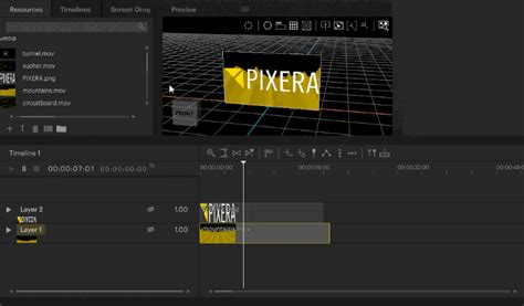 Adding Layers Pixera