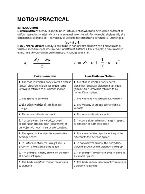 Motion Practical 2º Eso Pdf Velocity Acceleration