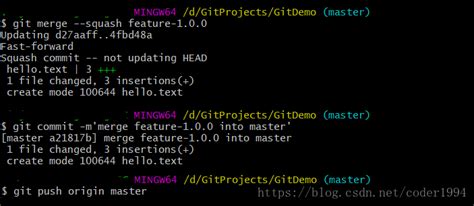 使用git Merge Squash，让commit变得优雅 Csdn博客