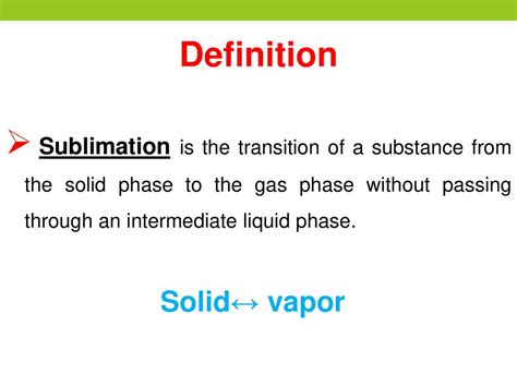 Sublimation Definition