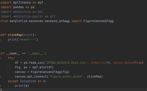 Event Handling With Mplfinance · Issue 83 · Matplotlibmplfinance · Github