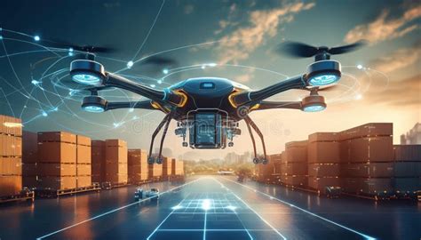 Revolutionary Automation With Drones Enhancing Industrial Stock Image Image Of Succeed