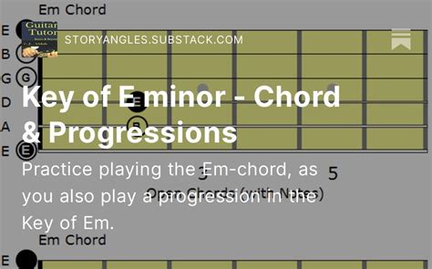 Key Of E Minor Chord Progressions