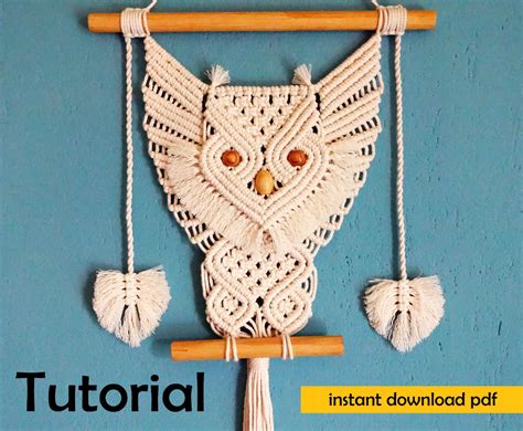 Macrame Wall Hanging Pattern Macrame Owl Tutorial Macrame Etsy