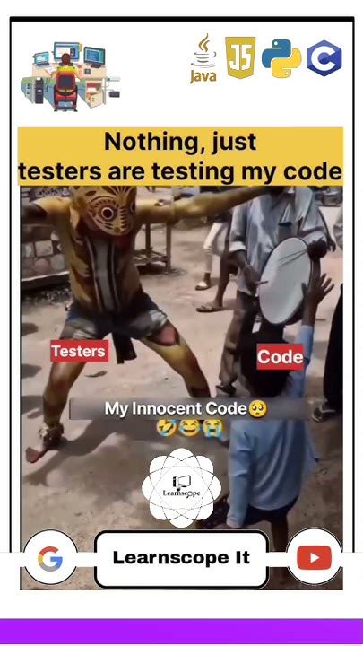 Nothing Just Tester Are Testing My Code 😱😂😂coding Programming