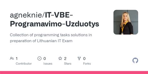 Github Agneknie It Vbe Programavimo Uzduotys Collection Of