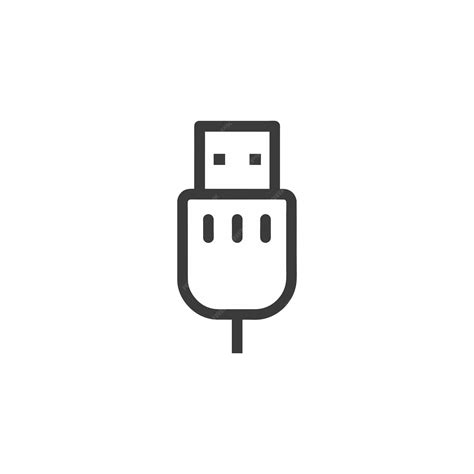 Premium Vector Usb Line Icon Vector Symbol
